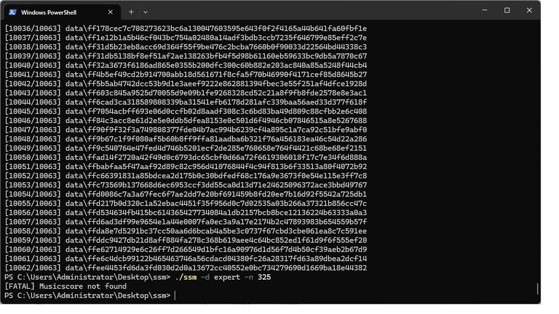 输入"./ssm -d expert -n 325"后报错 · Issue #11 · kvarenzn/ssm · GitHub